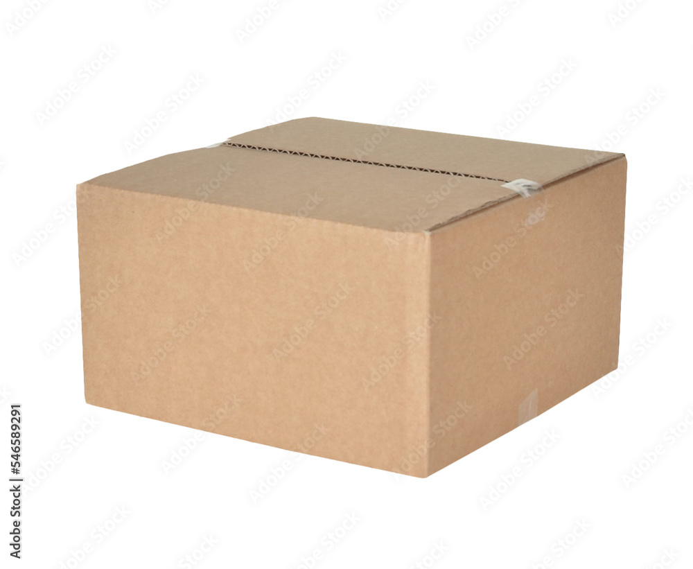 Un carton pour une livraison de colis sur un fond transparent Stock ...