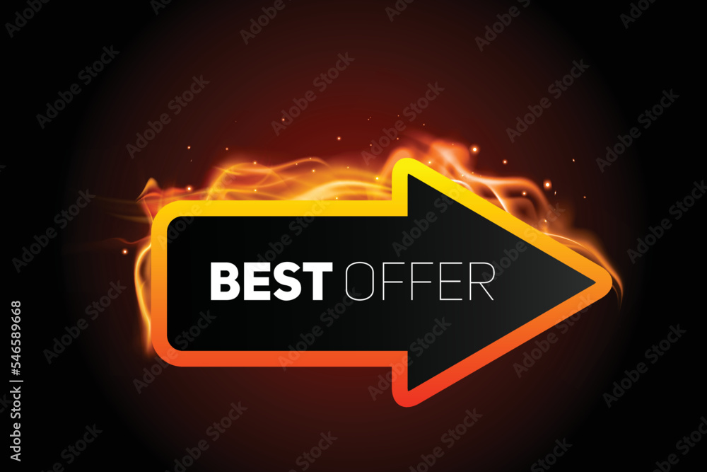 Realistic hot fire flame sale banner Stock Vector | Adobe Stock