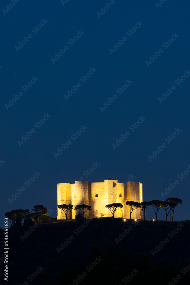 Castel del Monte, castle built in an octagonal shape by the Holy Roman ...