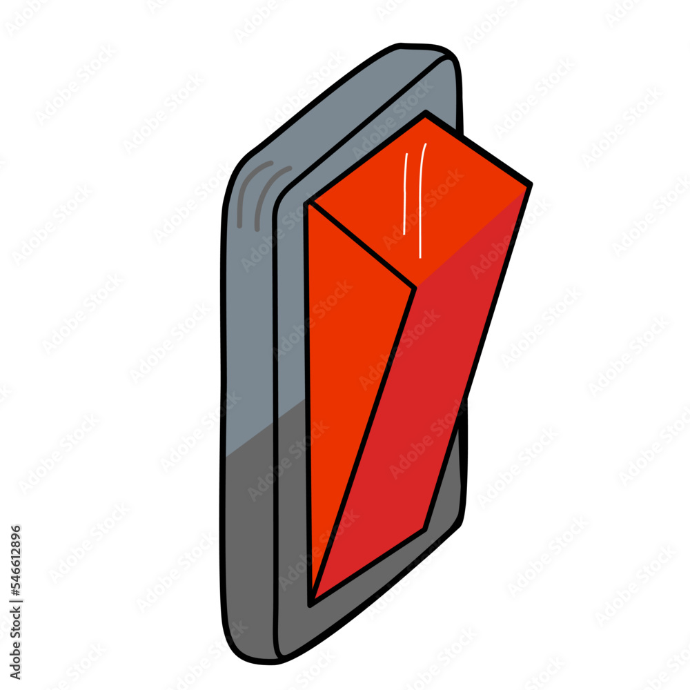 Red electric a toggle switch buttons, cartoon. vigor and inspiration ...