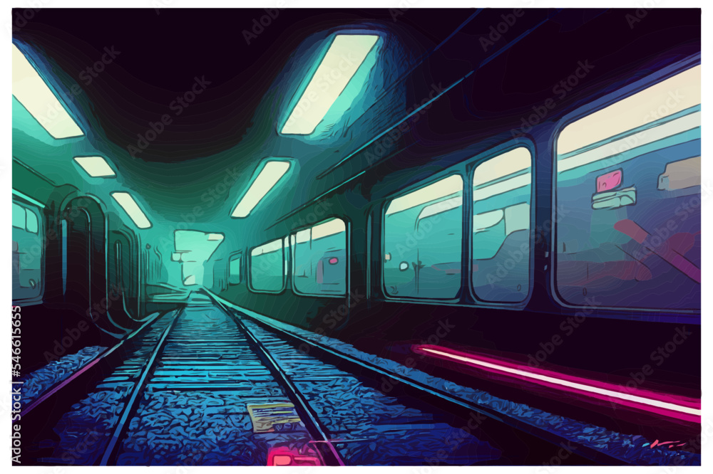 Anime Subway Background