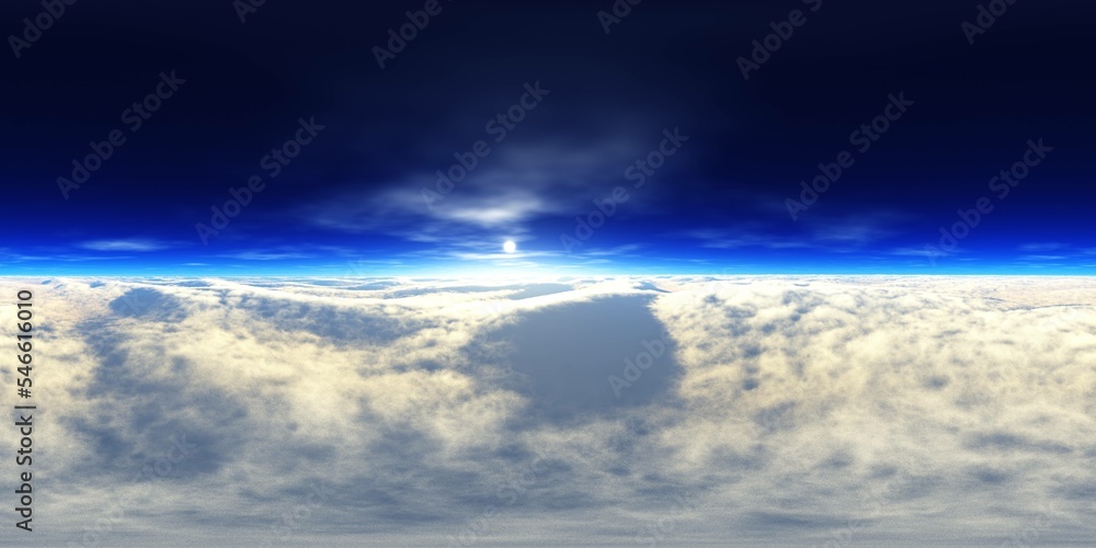 Panorama of clouds, HDRI, environment map , Round panorama, spherical ...