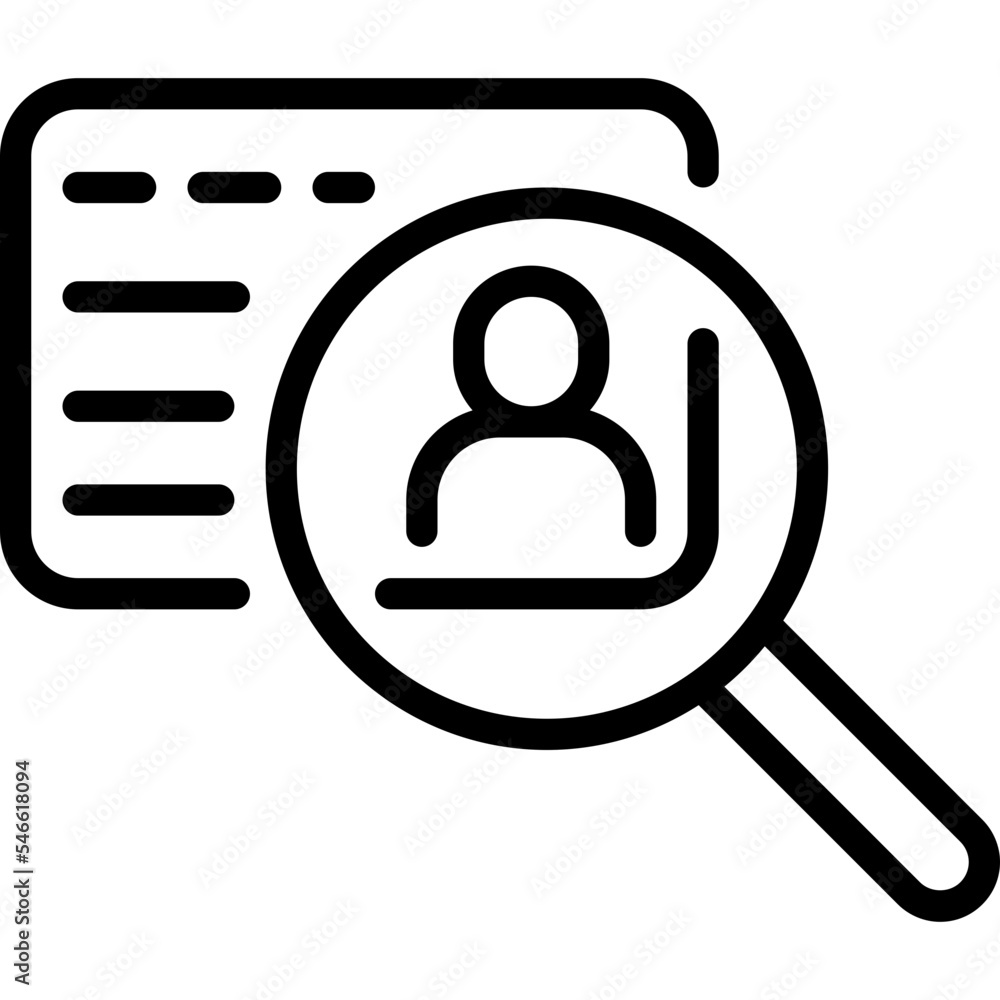 know your customer outline icon Stock Vector | Adobe Stock