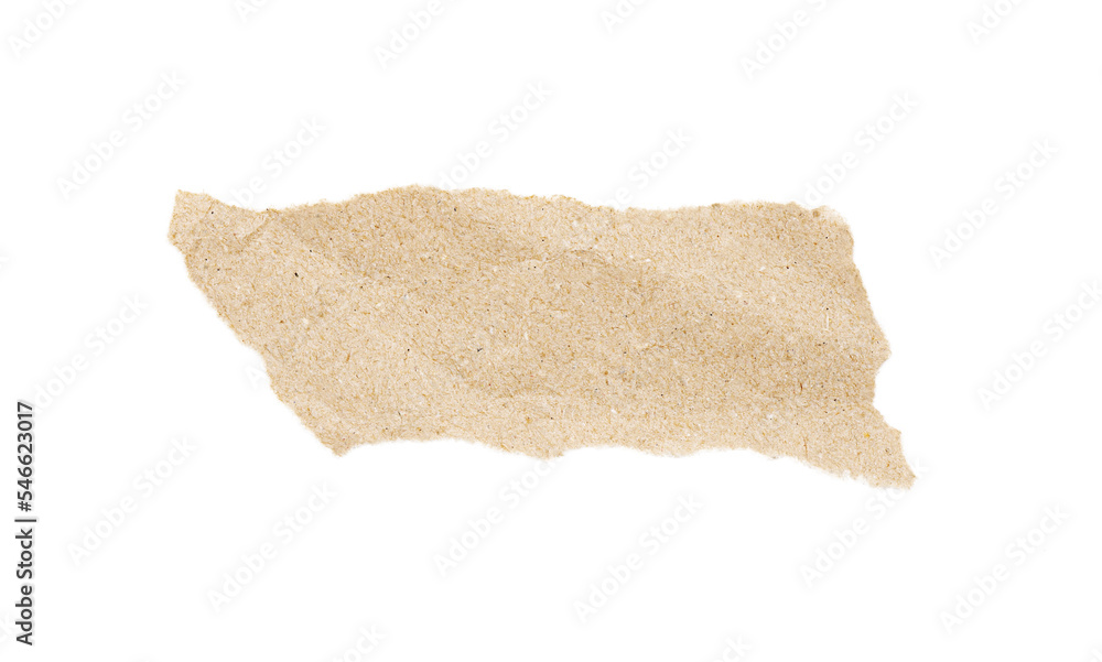 Torn rectangular recycled paper isolated on transparent background ...