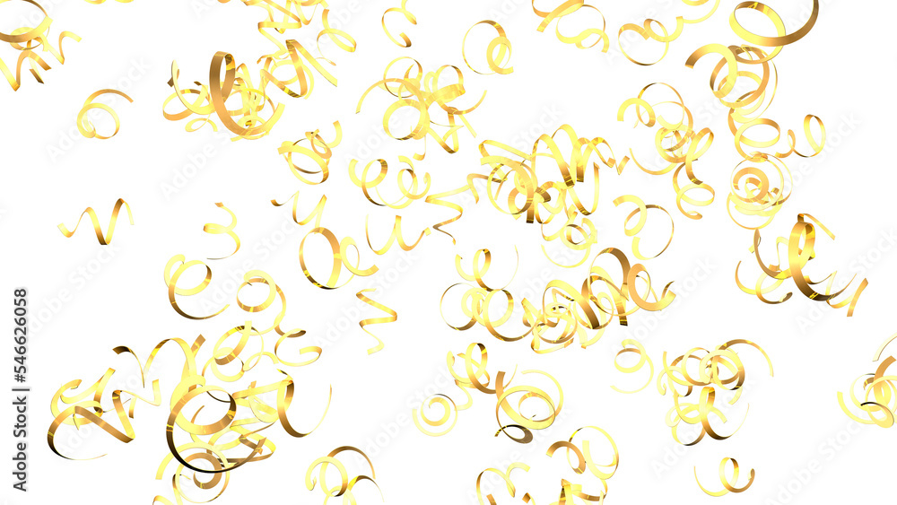 Confetti rain isolated on a transparent background in PNG format ...