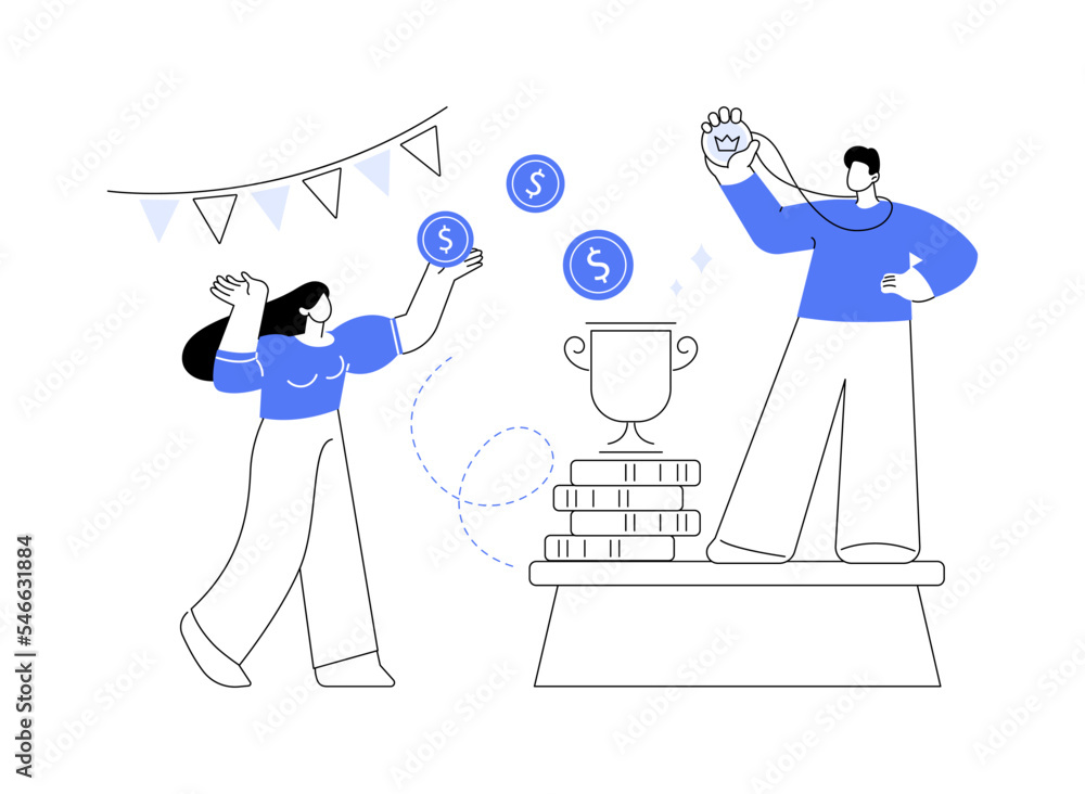 Prize pool abstract concept vector illustration. Stock Vector | Adobe Stock