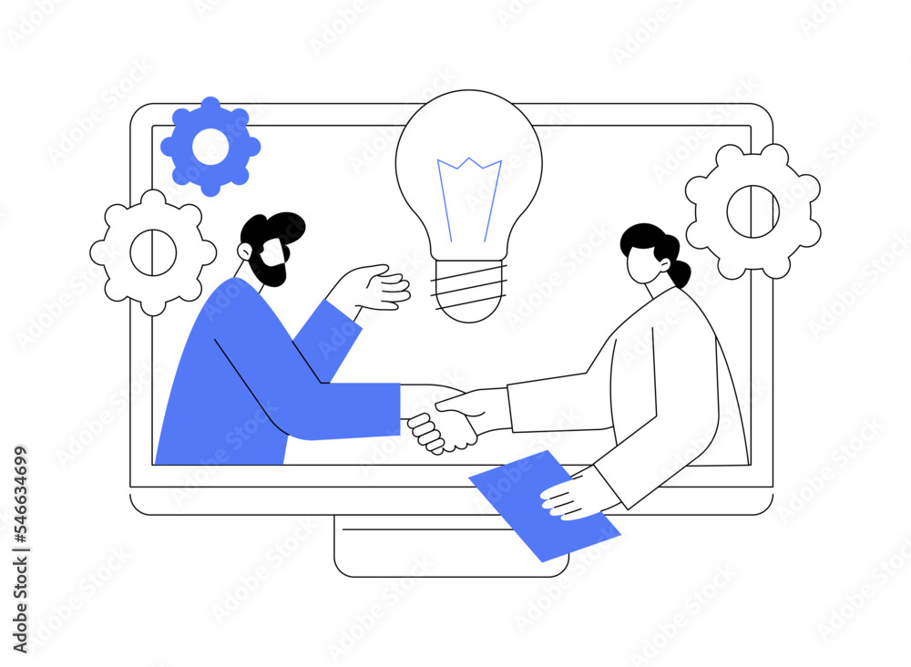 Collaboration abstract concept vector illustration. Stock Vector ...