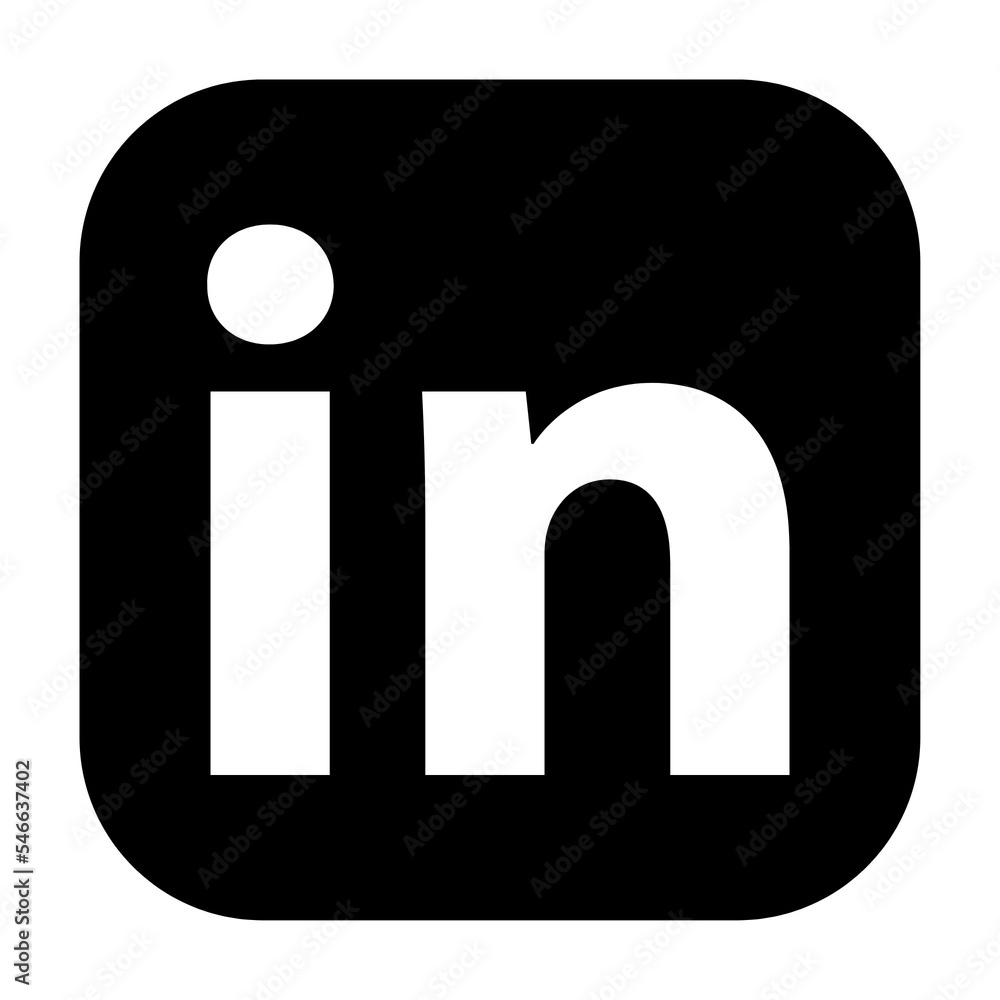 LinkedIn logo icon transparent png Stock Illustration | Adobe Stock