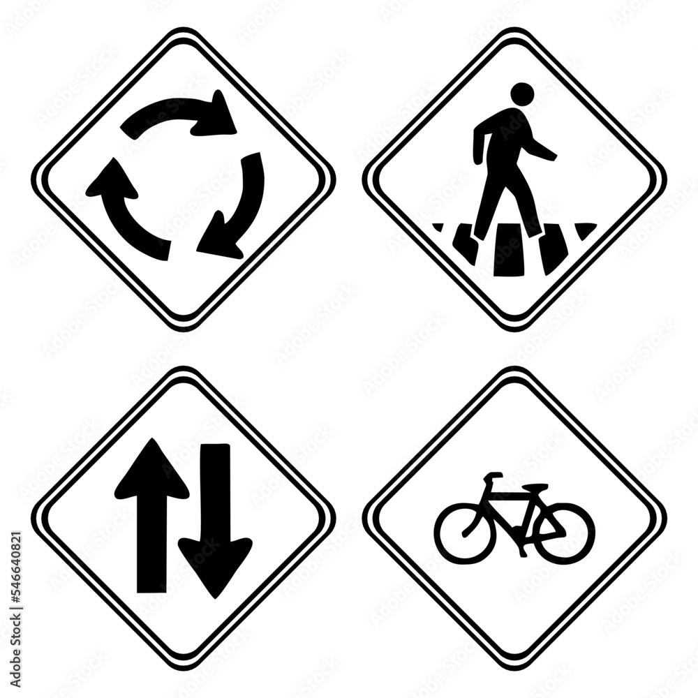 Traffic signs. illustration traffic signs design , isolated symbol ...
