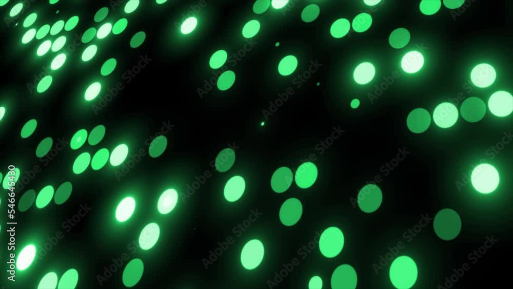 Vidéo Stock Digital Dot Circle Motion Background, Circle Shape Animation Bg, Green Circle dot ...