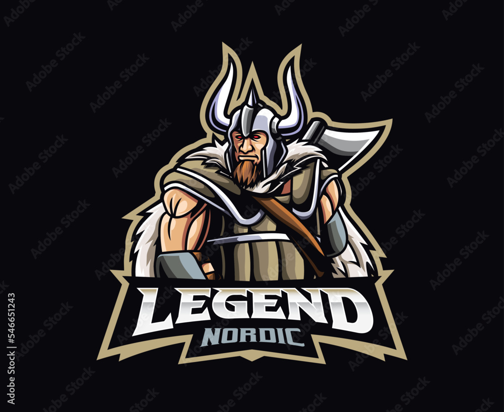 Tyr mascot logo design Stock Vector | Adobe Stock