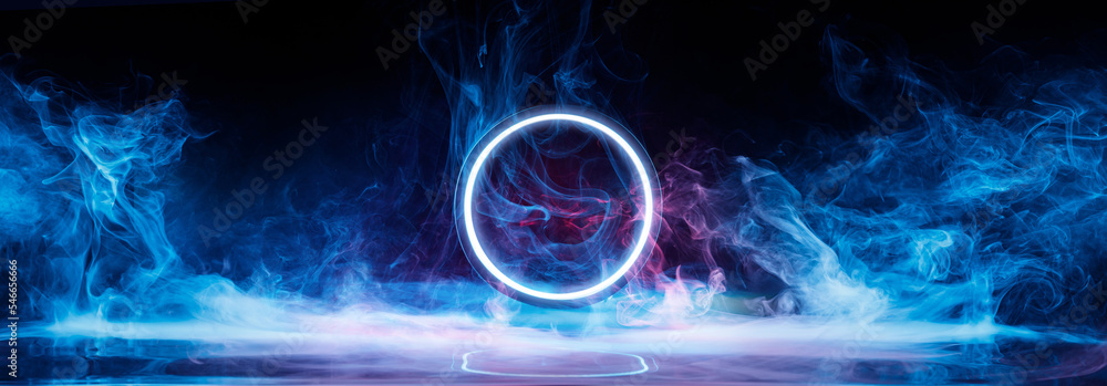 Abstract circle of dark room. Earth in cracks on dark background ...