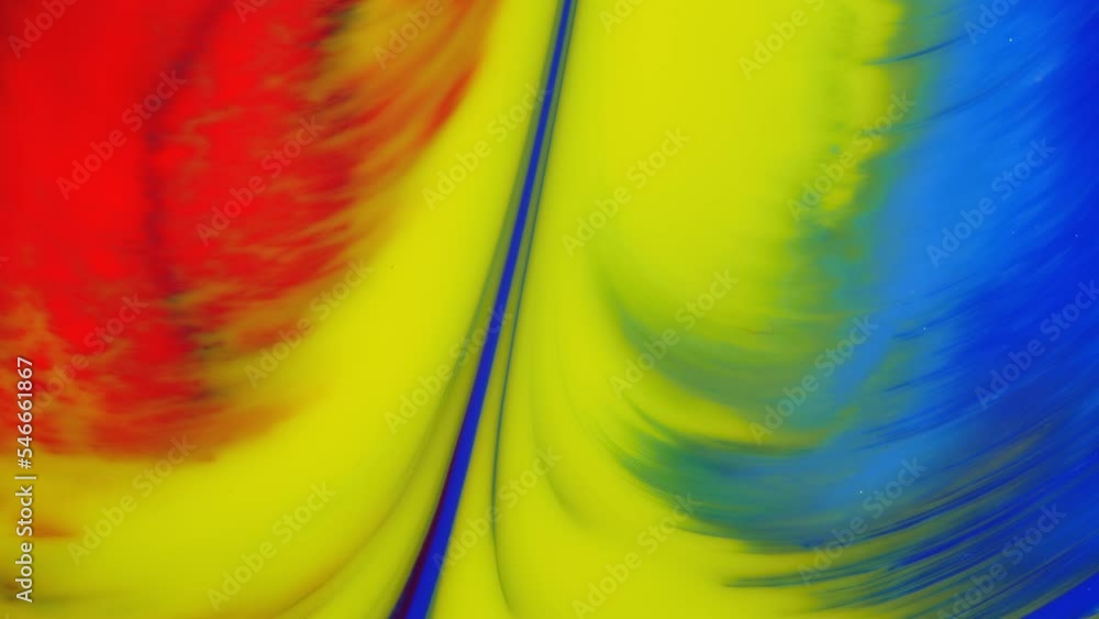 Movable yellow, blue, red background with an ornamental pattern ...