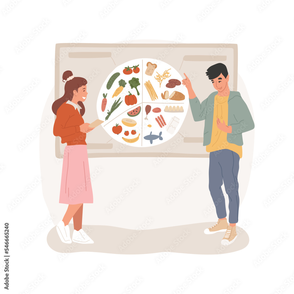 Nutrition and health isolated cartoon vector illustration. Medical ...