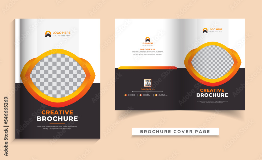 Creative brochure cover design with modern gradient, cover page annual ...