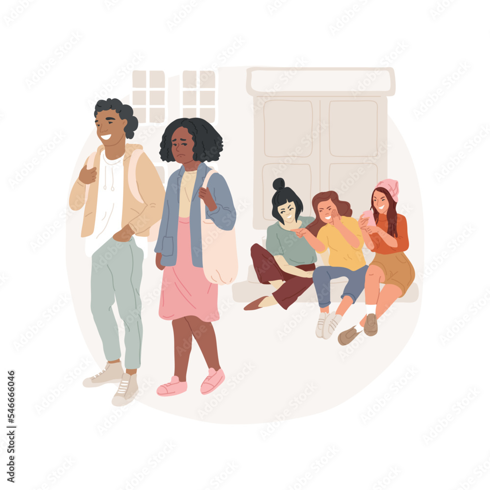 Emotional bullying isolated cartoon vector illustration. Spreading ...