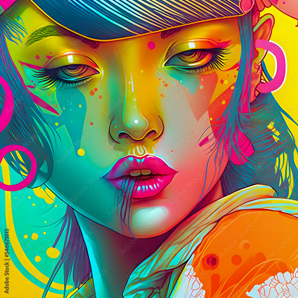 Cyberpunk, Comics, Manga character design, Anime style Stock ...