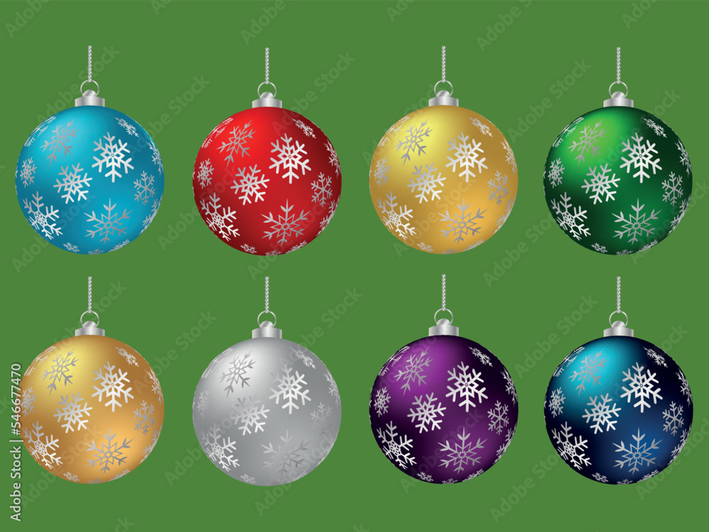 Hermosas esferas navideñas con copos de nieve. vector de Stock | Adobe ... Hermosas esferas navideñas con copos de nieve. vector de Stock | Adobe ...