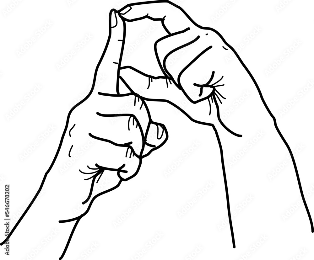 british signs language letter d-bsl Stock Vector | Adobe Stock