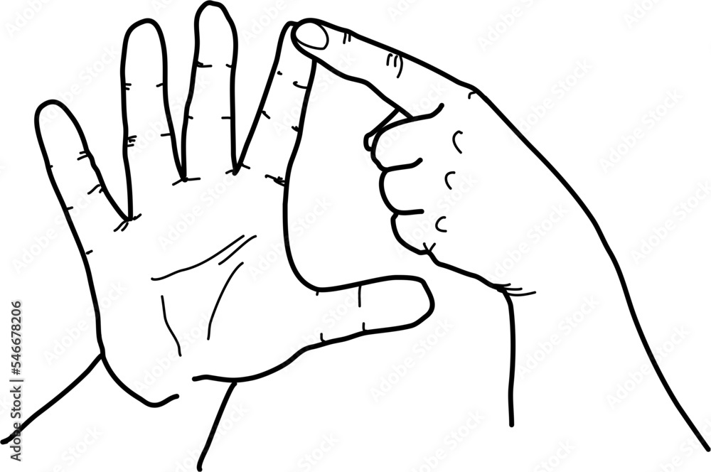 british signs language letter e-bsl Stock Vector | Adobe Stock