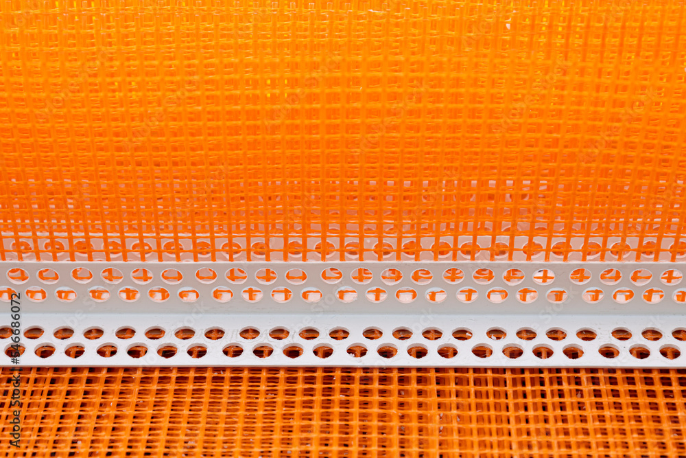 Many building corners with building reinforcing mesh, building ...