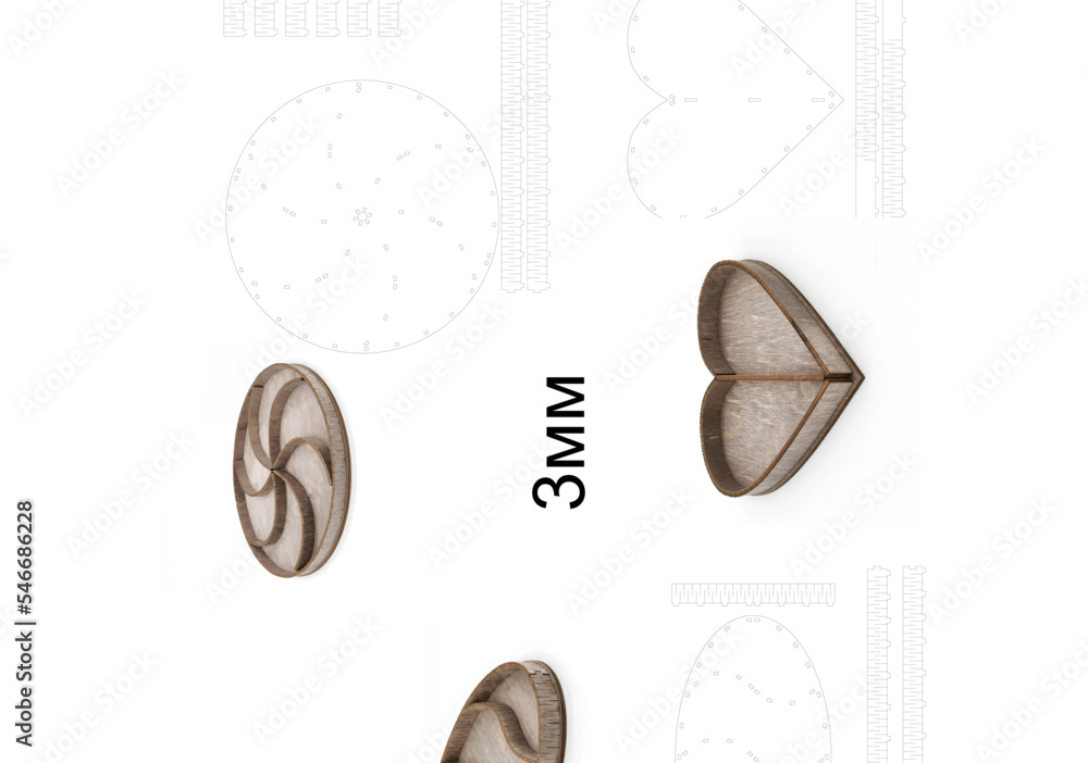 Vetor de Wooden Serving Tray Svg Files for Laser Cut, Wooden Tray ...