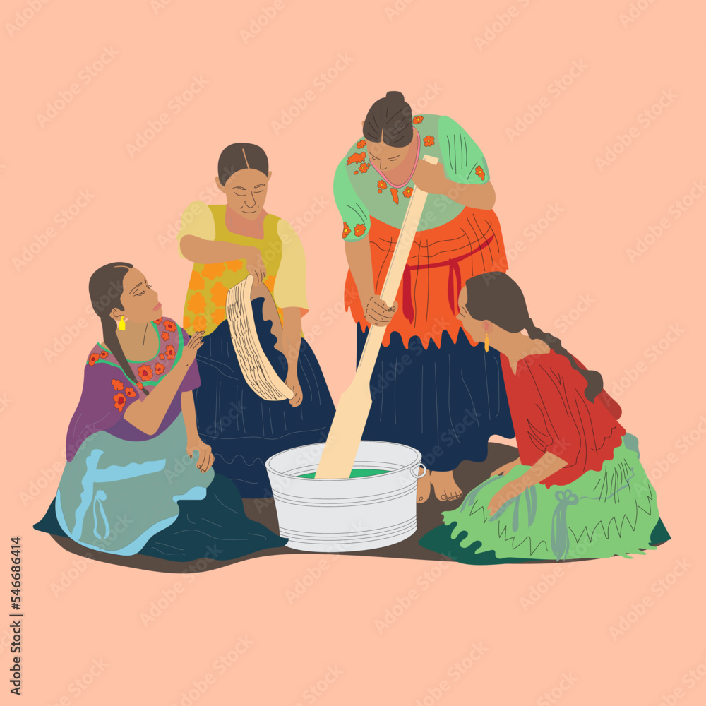 Ilustración en vectores de grupo de mujeres cocineras con trajes ...