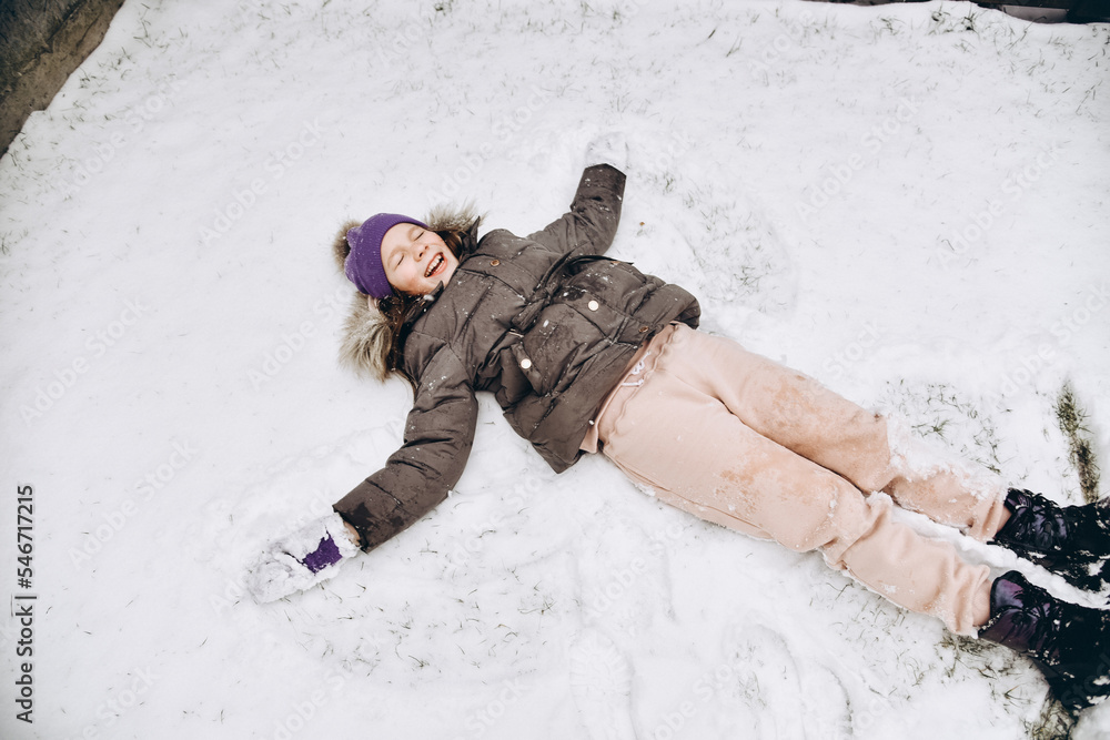 snow angel Stock Photo | Adobe Stock