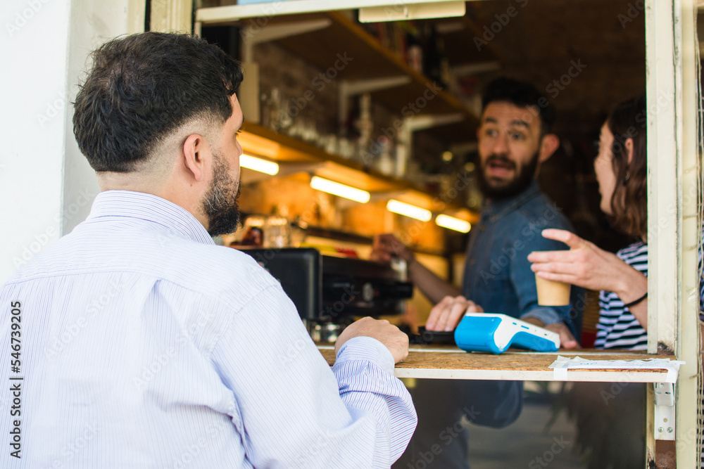 Small business with client Stock Photo | Adobe Stock