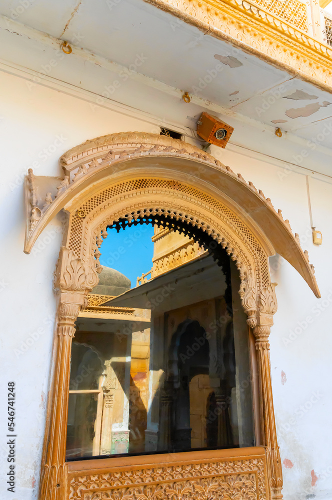 Jaisalmer, Rajasthan, India - 15th October 2019 : Reflection on glass ...