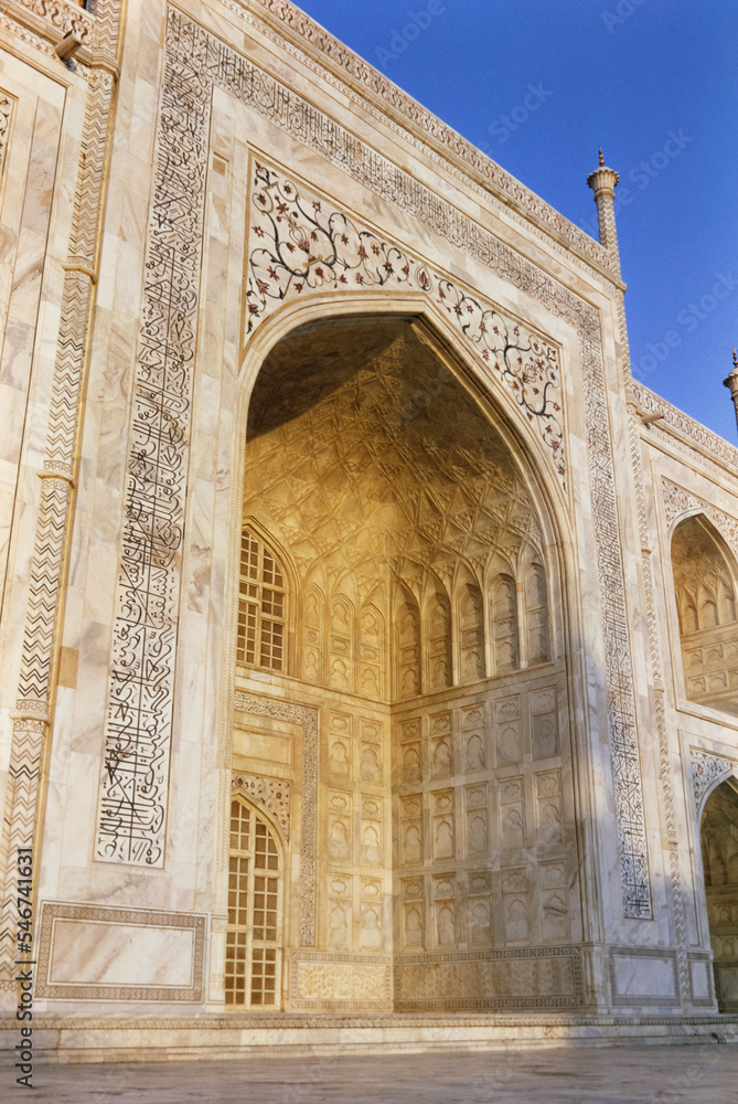 Marble Facade of Taj Mahal in India Stock Photo | Adobe Stock