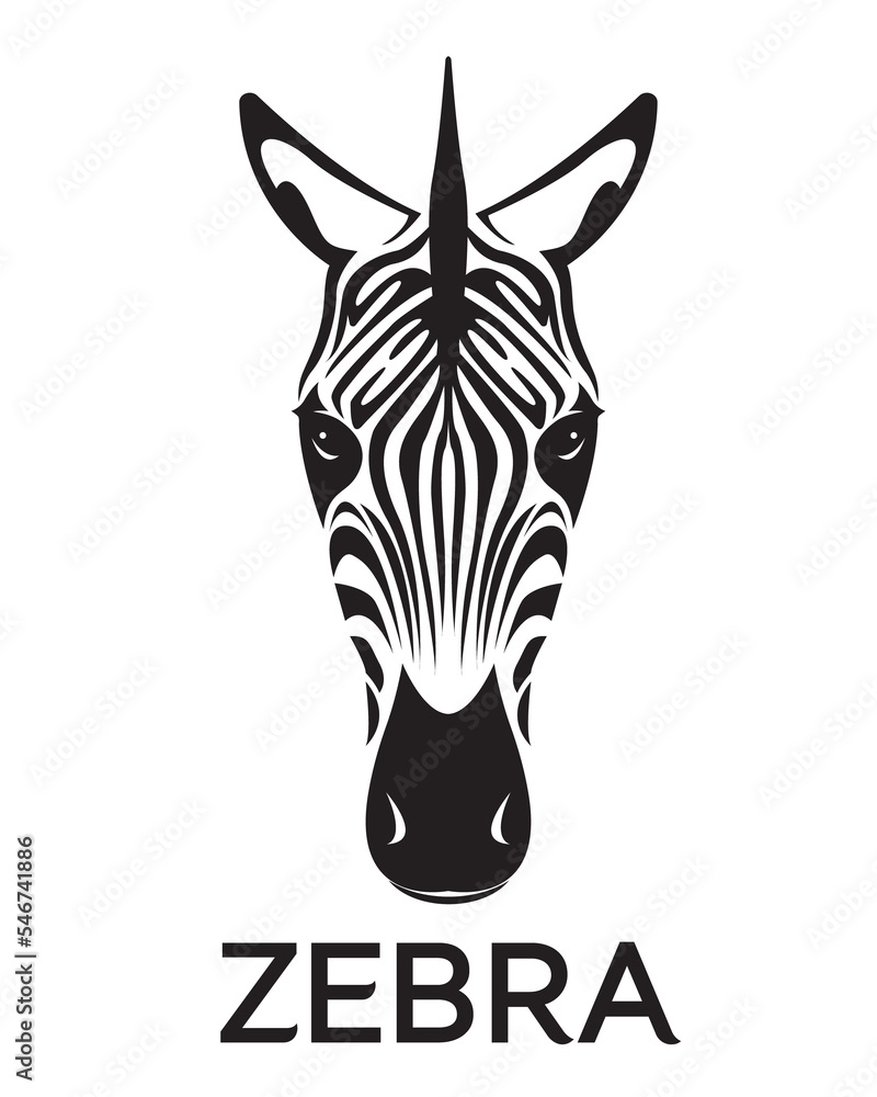 Zebra face design isolated on transparent background. Wild Animals ...