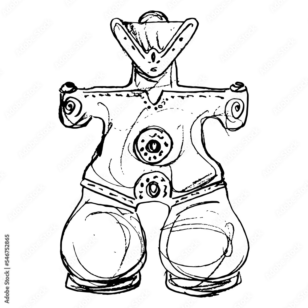 Ancient Japanese figurine of a goddess. Prehistoric female Dogū ...