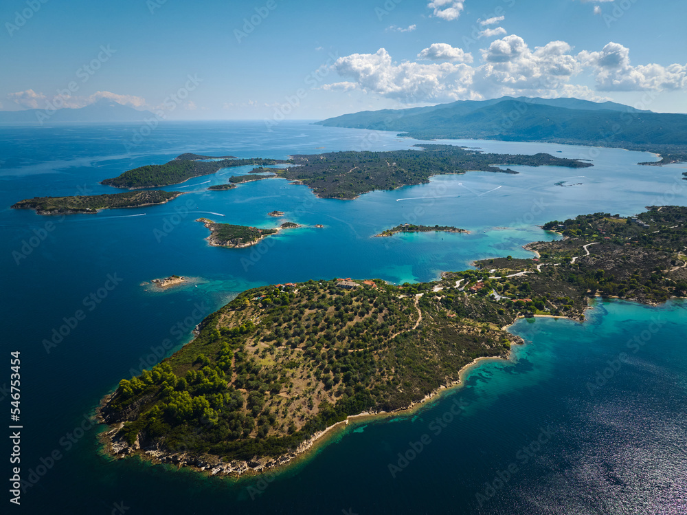 An aerial view of a Greek island Stock Photo | Adobe Stock