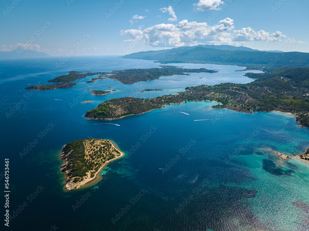 An aerial view of a Greek island Stock Photo | Adobe Stock