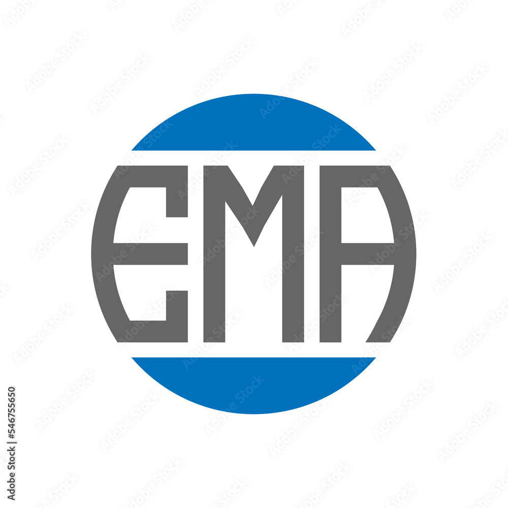 EMA letter logo design on white background. EMA creative initials ...