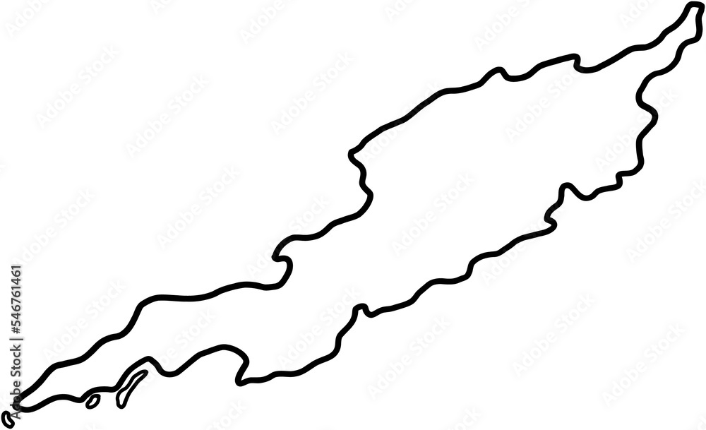 doodle freehand drawing of anguilla map. Stock Illustration | Adobe Stock