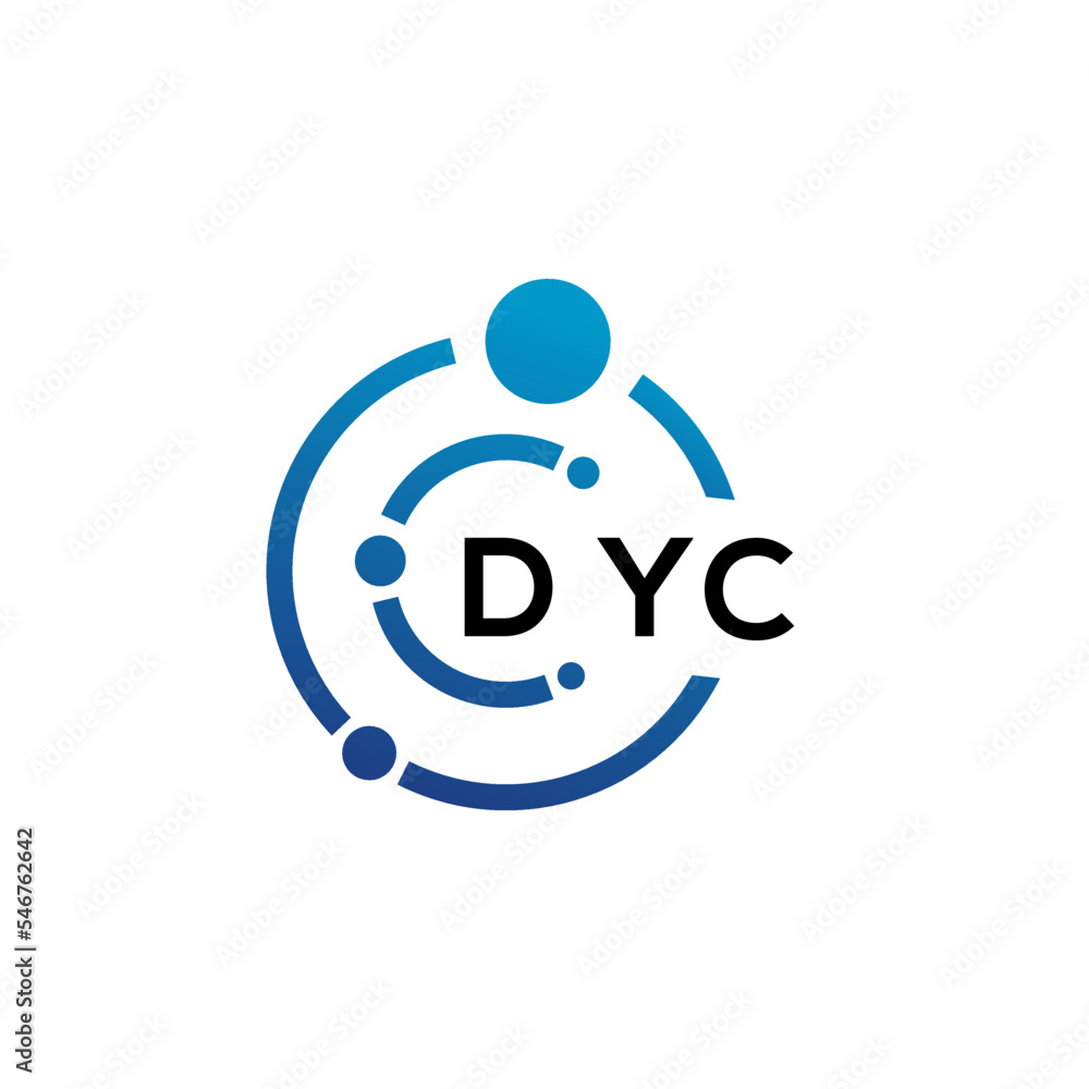 DYC letter logo design on white background. DYC creative initials letter logo concept. DYC ...