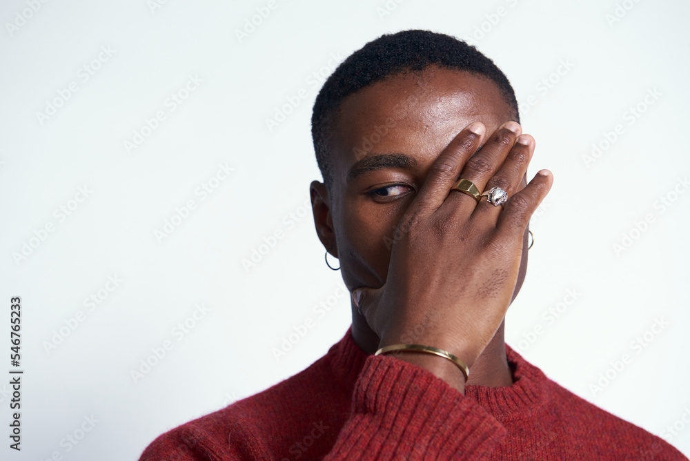 Artistic pose with the hand full of rings Stock Photo | Adobe Stock
