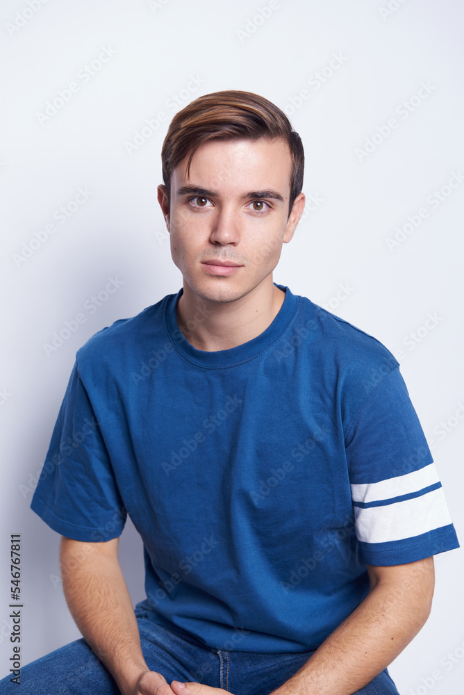 Portraits in white background Stock Photo | Adobe Stock