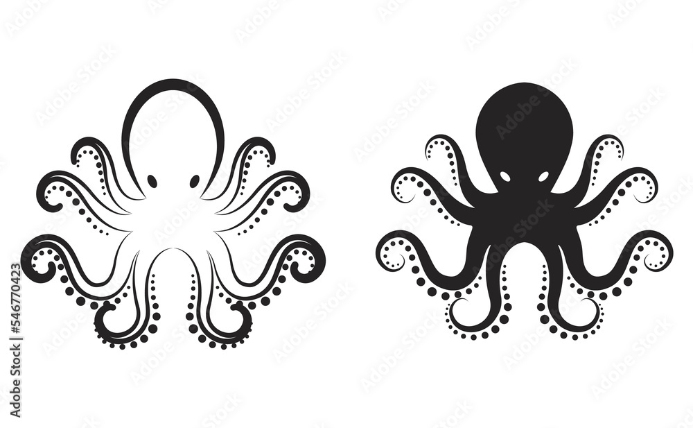 Octopus design isolated on transparent background. Wild Animals. Stock ...