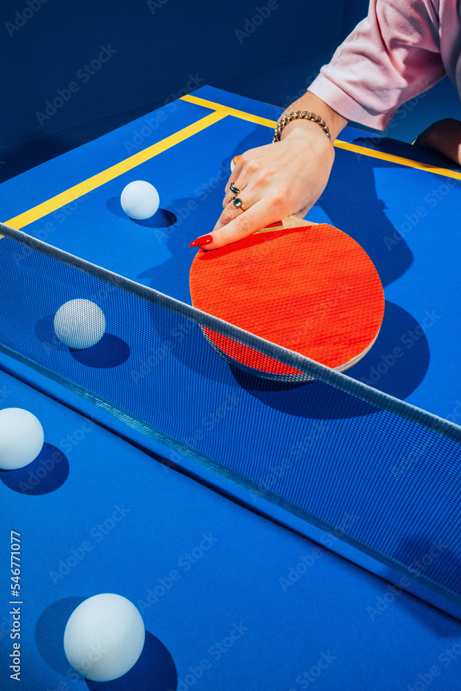 Female holding table tennis racket. Stock Photo | Adobe Stock