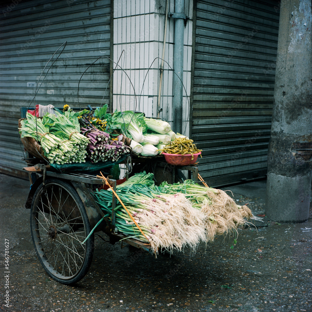 A cart of vegetables Stock Photo | Adobe Stock