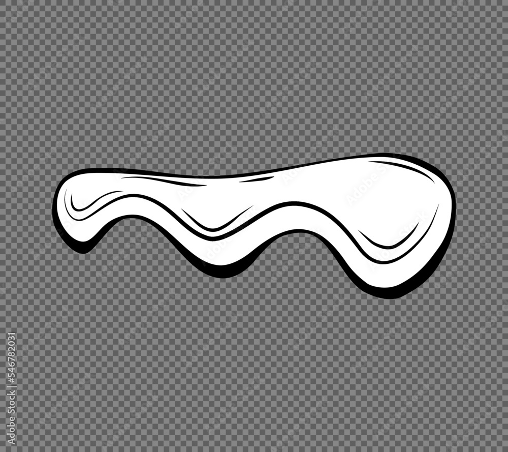 Dripping liquid outline on a transparent background. Contoured black ...
