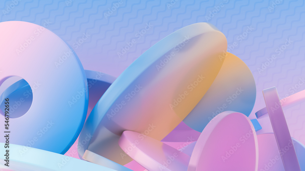 Abstract floating shapes Stock Photo | Adobe Stock