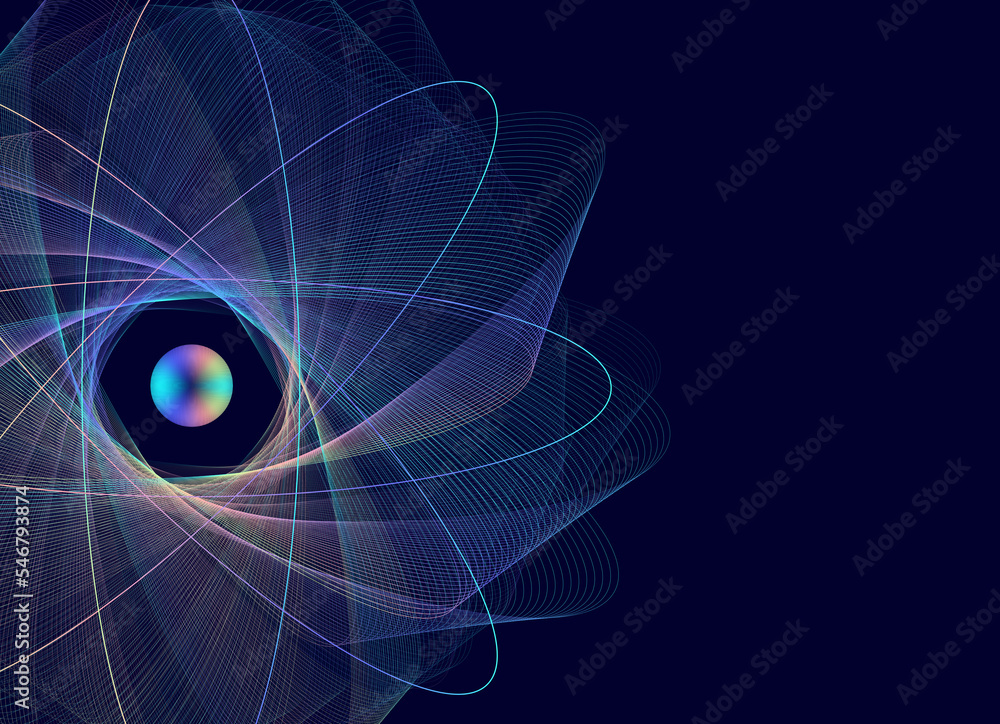 Quantum Physics / Quantum Computation Illustration Stock Photo | Adobe ...