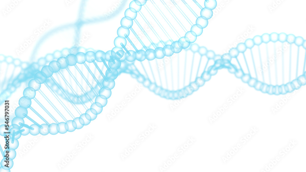 Science Molecular Blue DNA Model Structure under white flash lighting ...