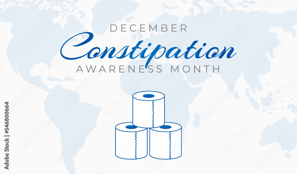 Light Blue Constipation Awareness Month Background Illustration Stock ...