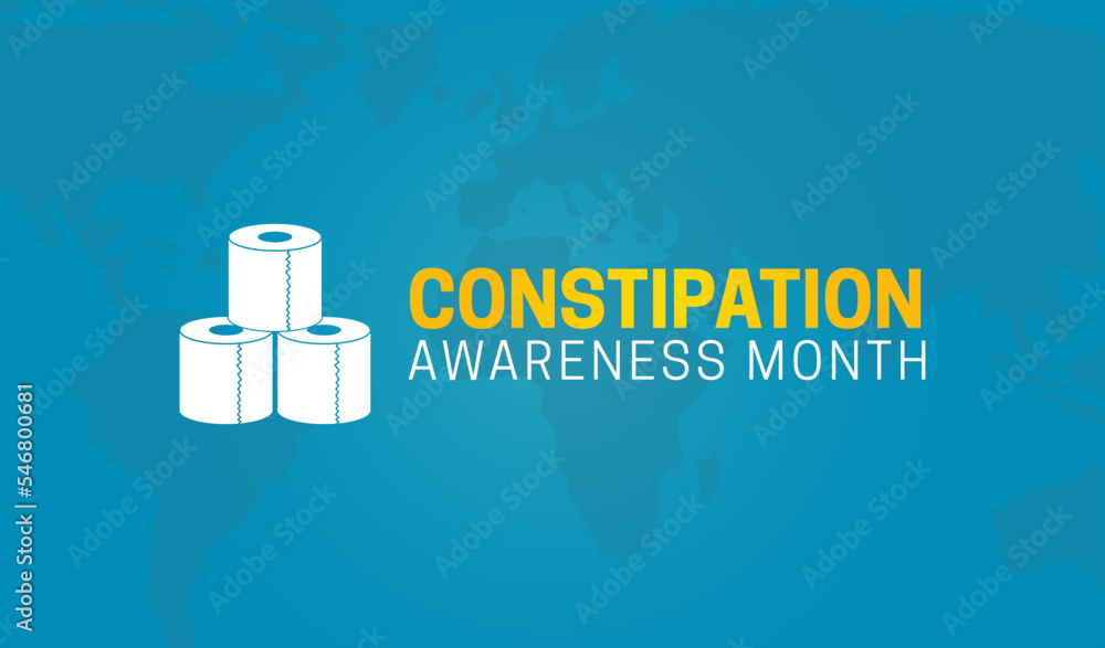 Constipation Awareness Month Background Illustration with Toilet Papers ...