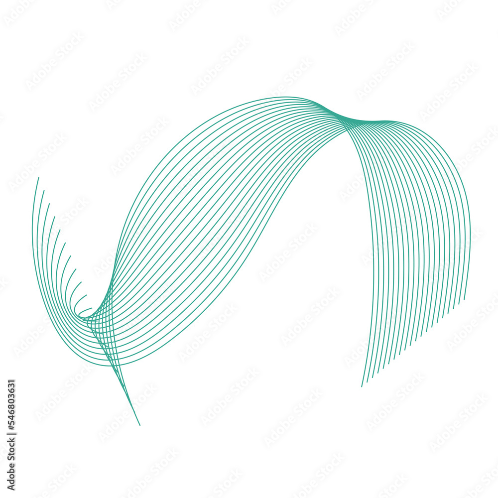 dynamic curved lines with fluid flowing waves and curves Stock ...